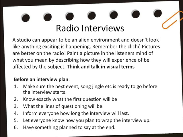 Tops tips for broadcasting news | PPT