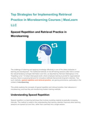 Top Strategies for Implementing Retrieval Practice in Microlearning Courses _ MaxLearn LLC.pdf