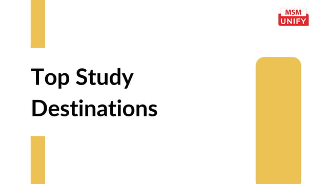 Top Study Destinations - MSM Unify . | PDF