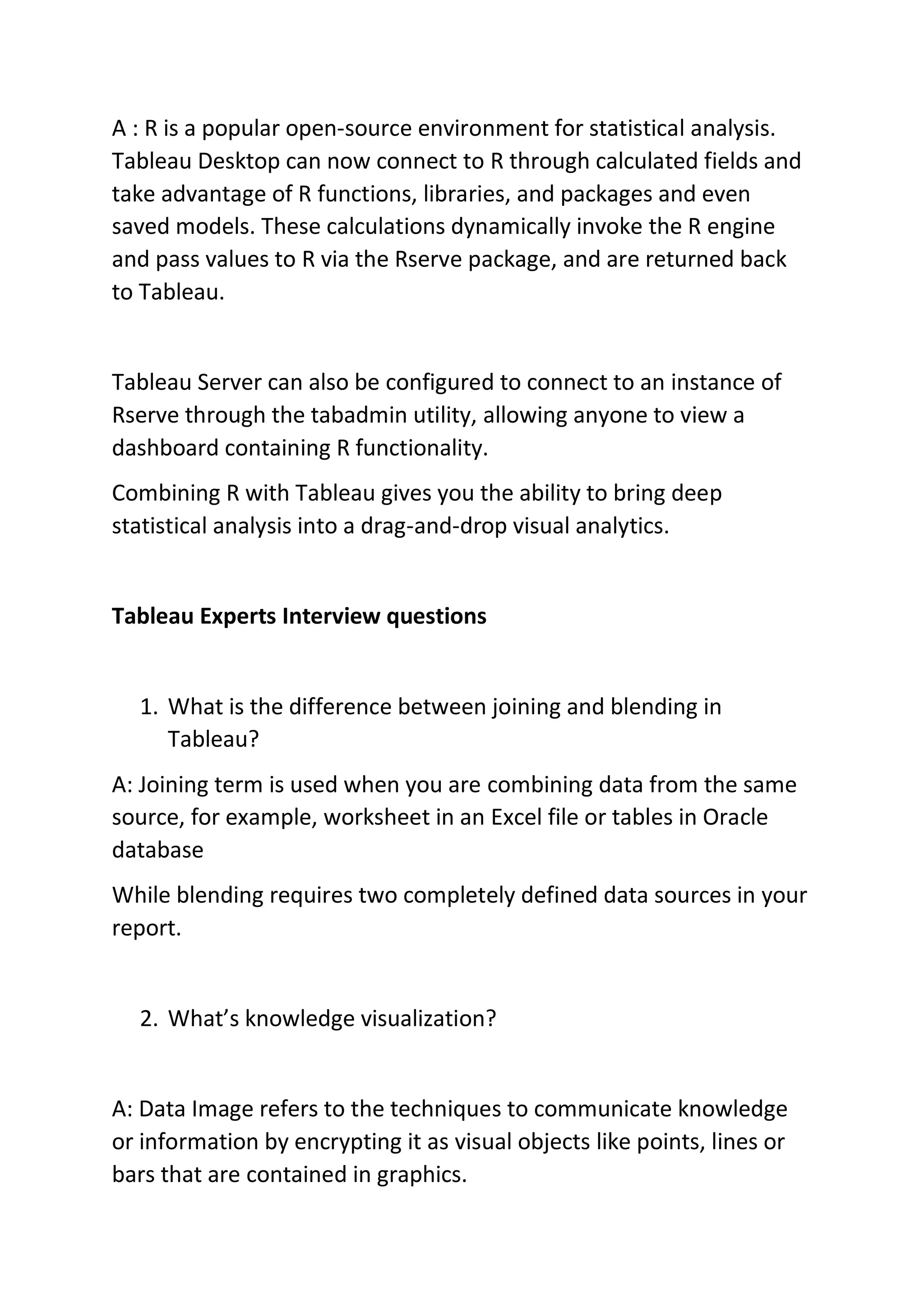 Top tableau questions and answers in 2019 | PDF
