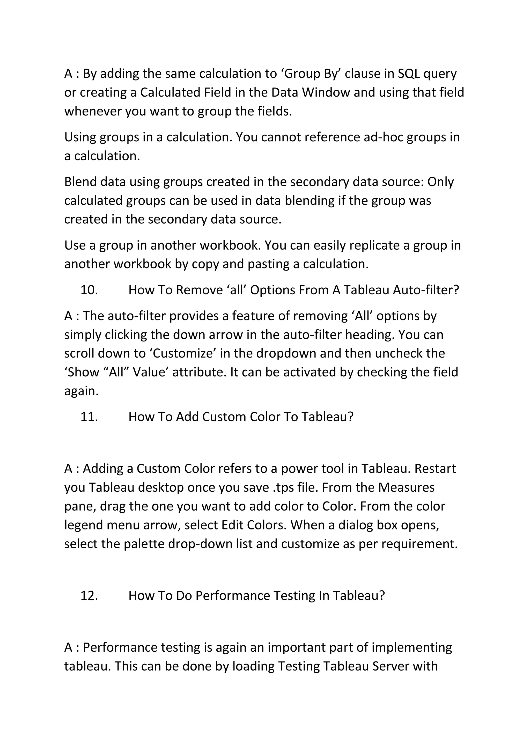 Top tableau questions and answers in 2019 | PDF