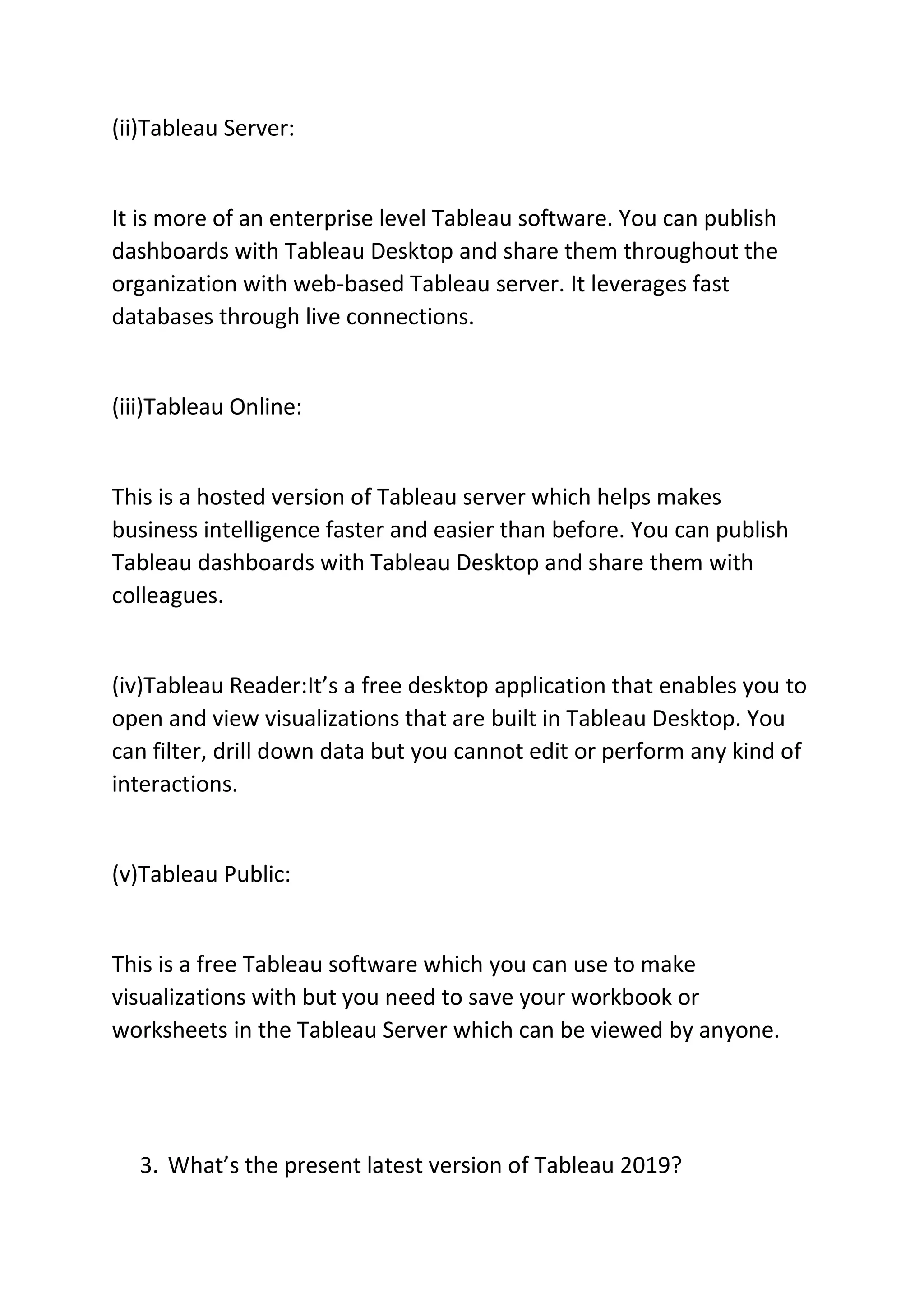 Top tableau questions and answers in 2019 | PDF