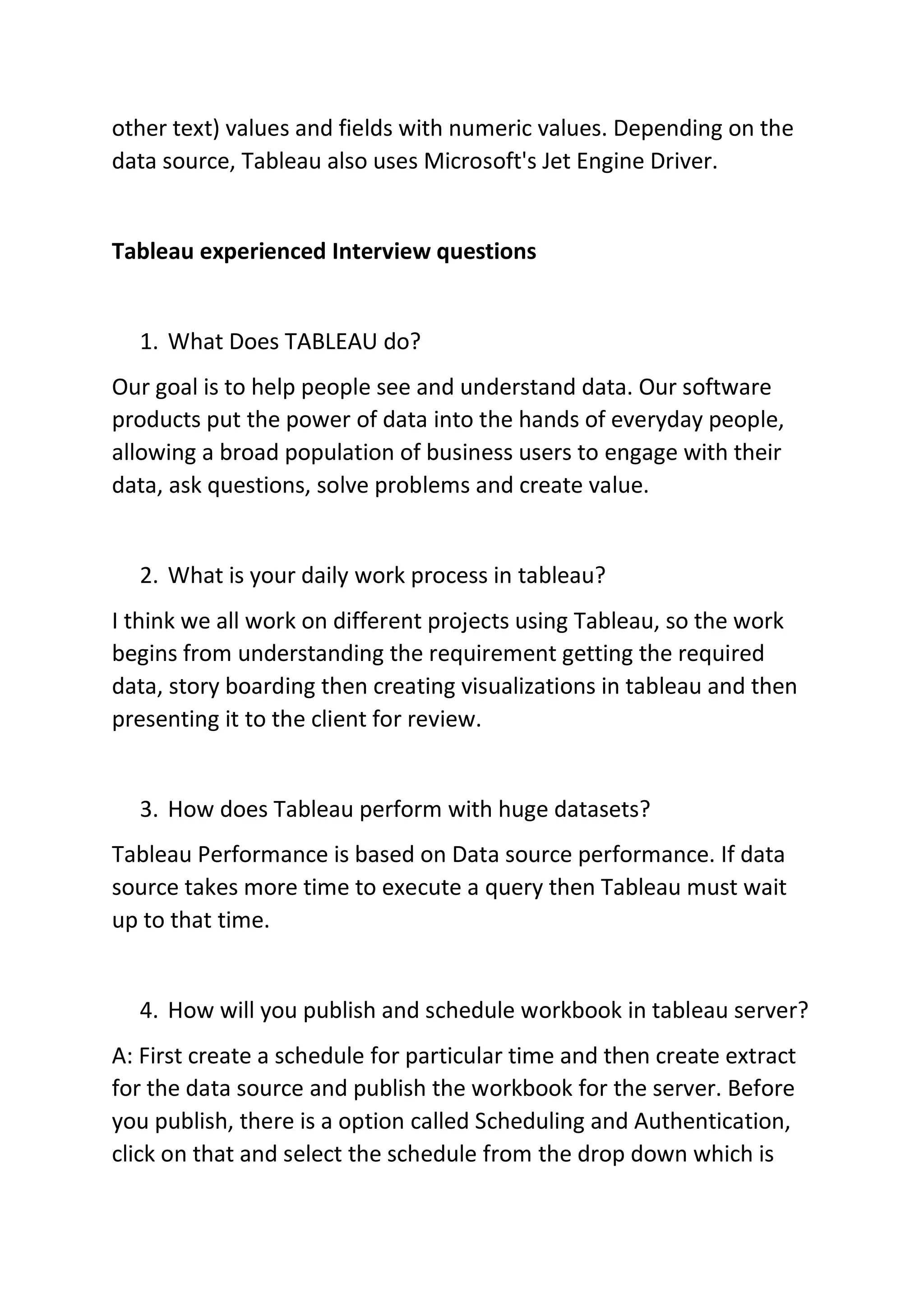Top tableau questions and answers in 2019 | PDF