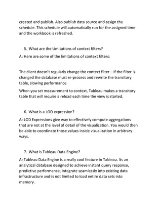 Top tableau questions and answers in 2019 | PDF