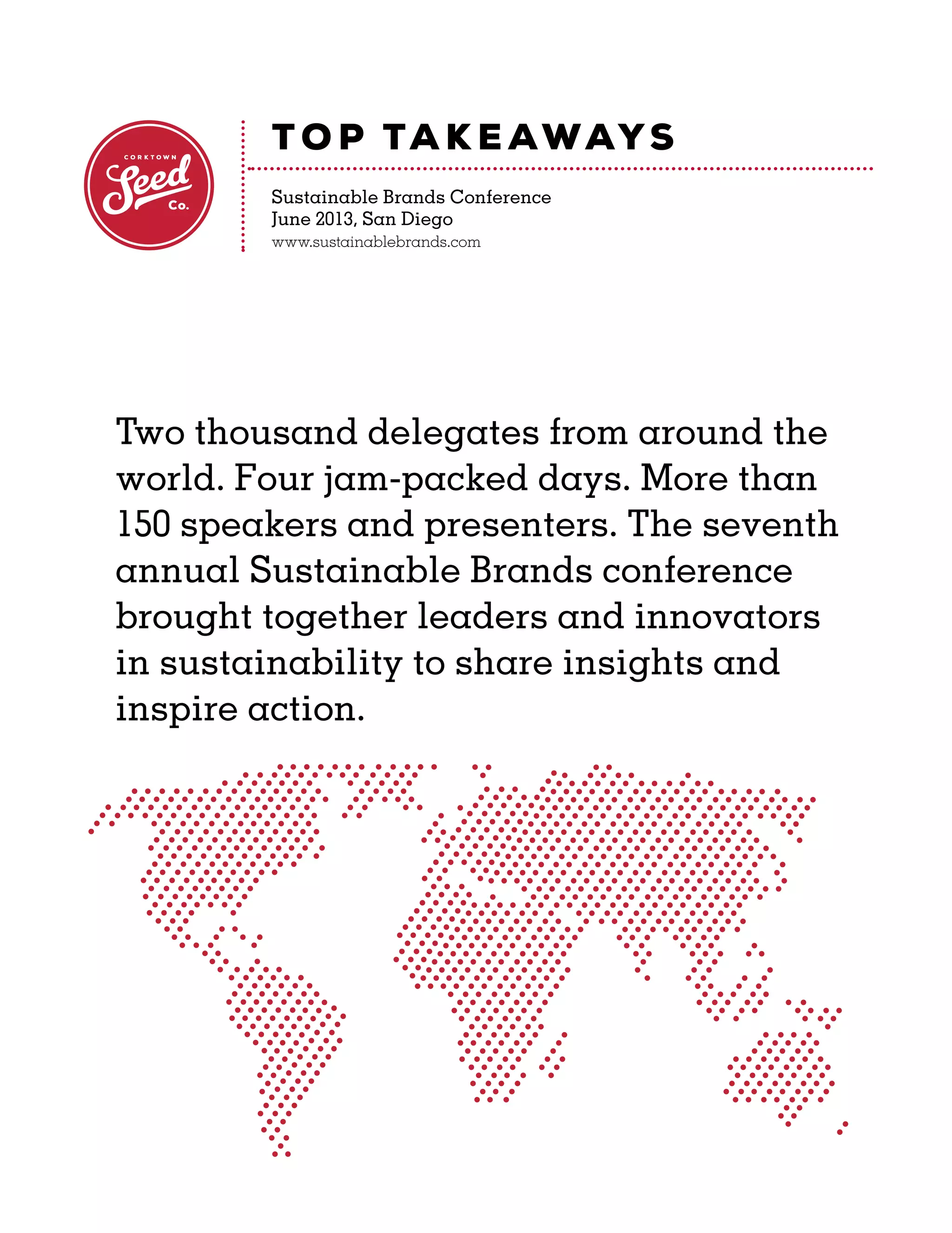Sustainable Brands Conference Takeaways | PDF
