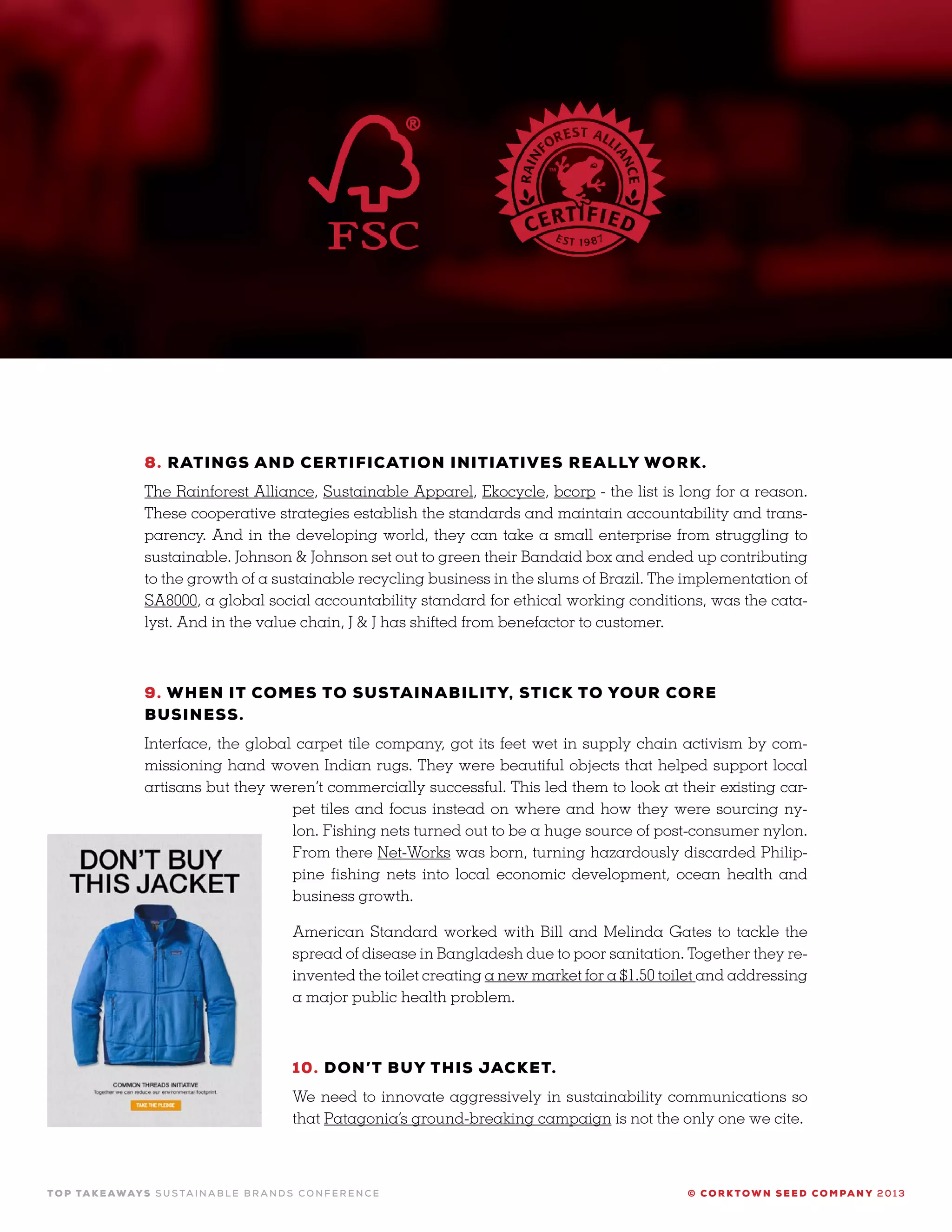 Sustainable Brands Conference Takeaways | PDF