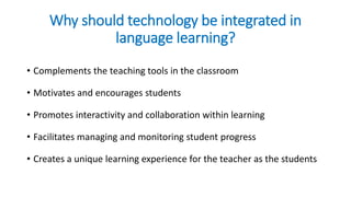 Top technological tools for English language teaching and learning | PPTX
