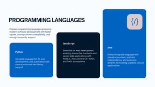 Top Technologies used bt Software development companies | PDF