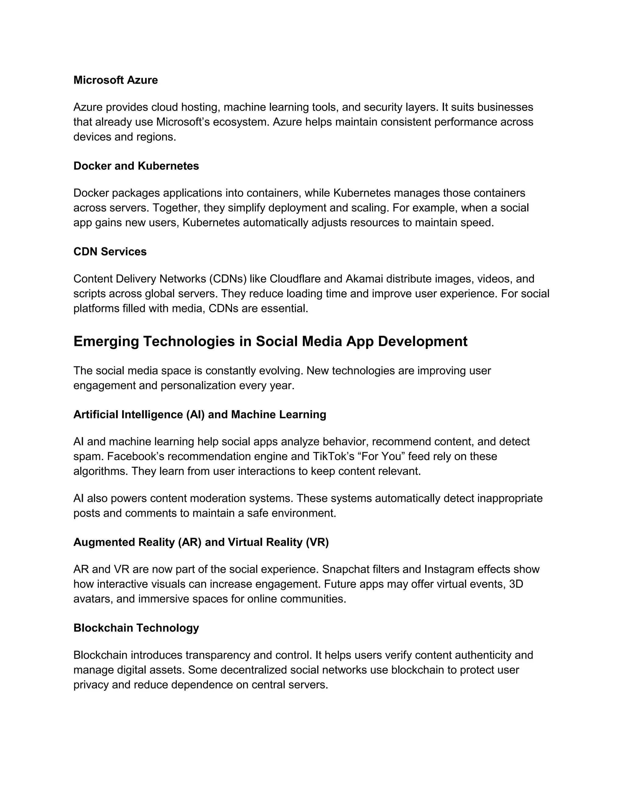 Choosing Technologies for Social Media Apps | PDF