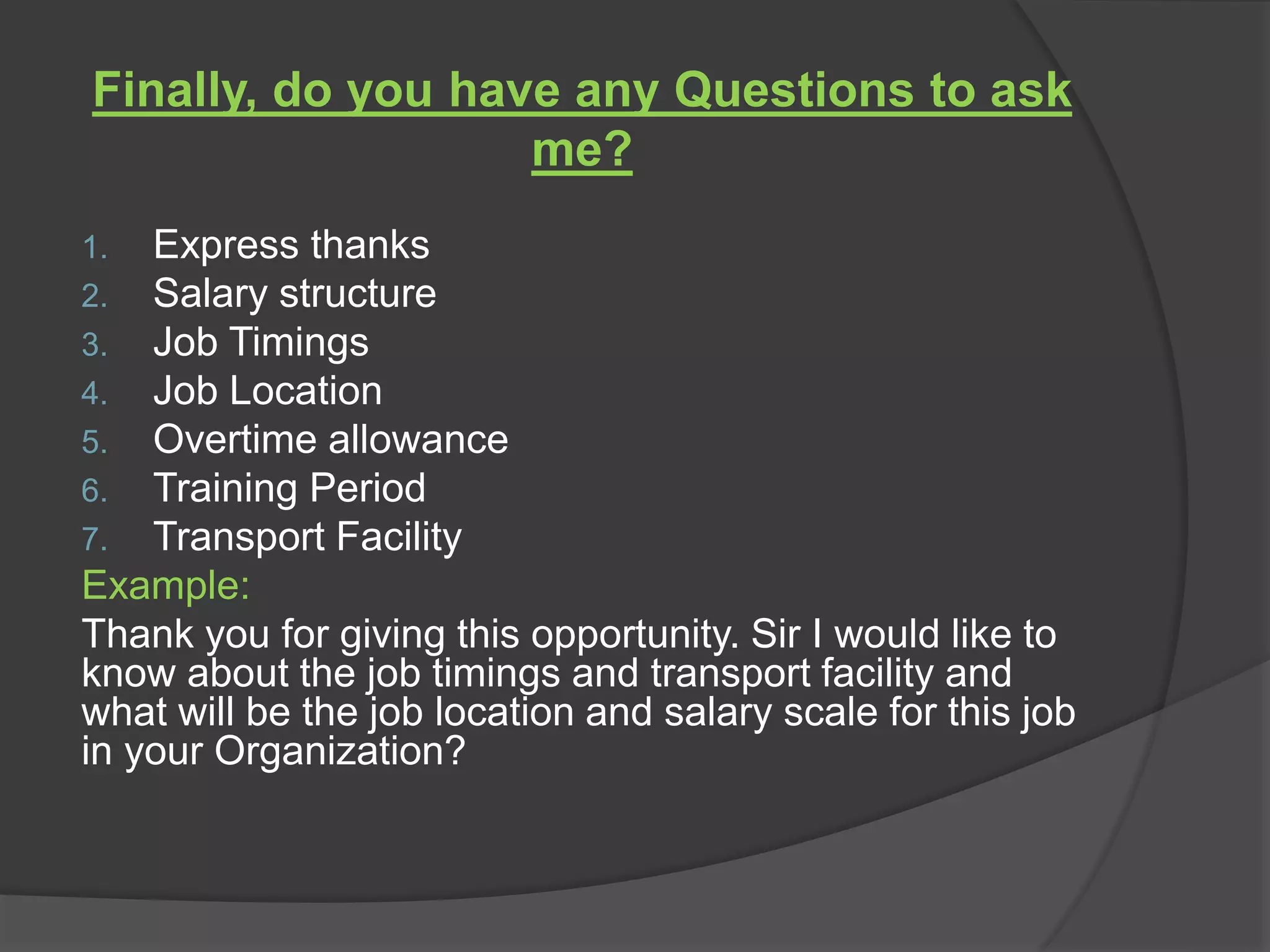 Top Ten Interview Questions & Their Answers | PPTX