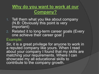 Top Ten Interview Questions & Their Answers | PPTX