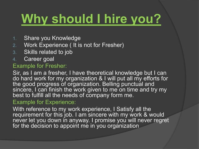 Top Ten Interview Questions & Their Answers | PPTX