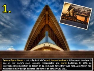 PowerPoint: Top 10 Australian Man-Made Landmarks | PPT