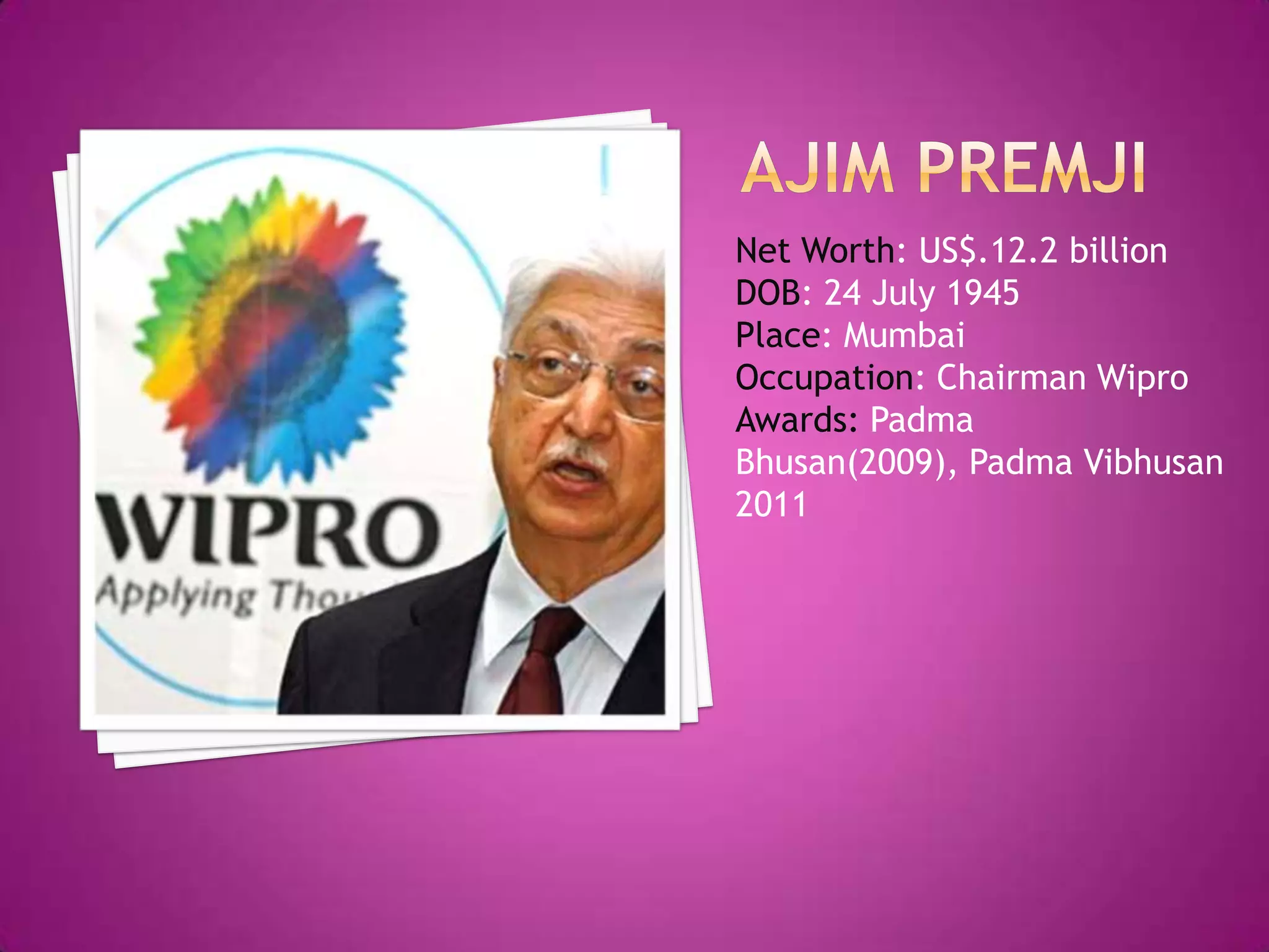 Top ten billionaries in india | PPTX