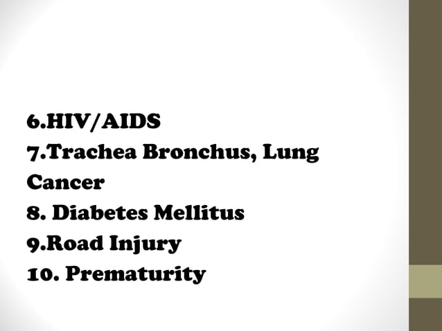 Top ten death causes in the world | PPT