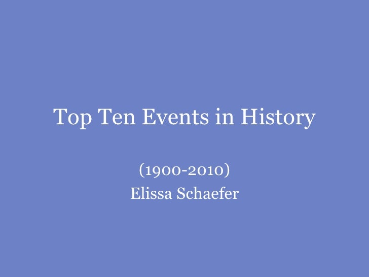 Top ten events in history