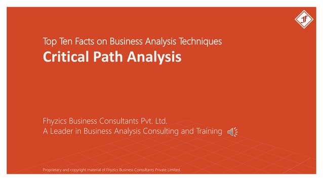Top Ten Facts on Business Analysis Techniques - Critical Path Analysis .pdf