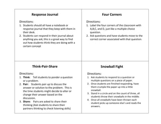 Top ten formative assessment strategies cards | PPT