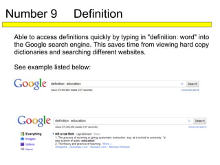 Top ten google tips for educators | PPT