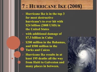 Top Ten Hurricanes | PPTX