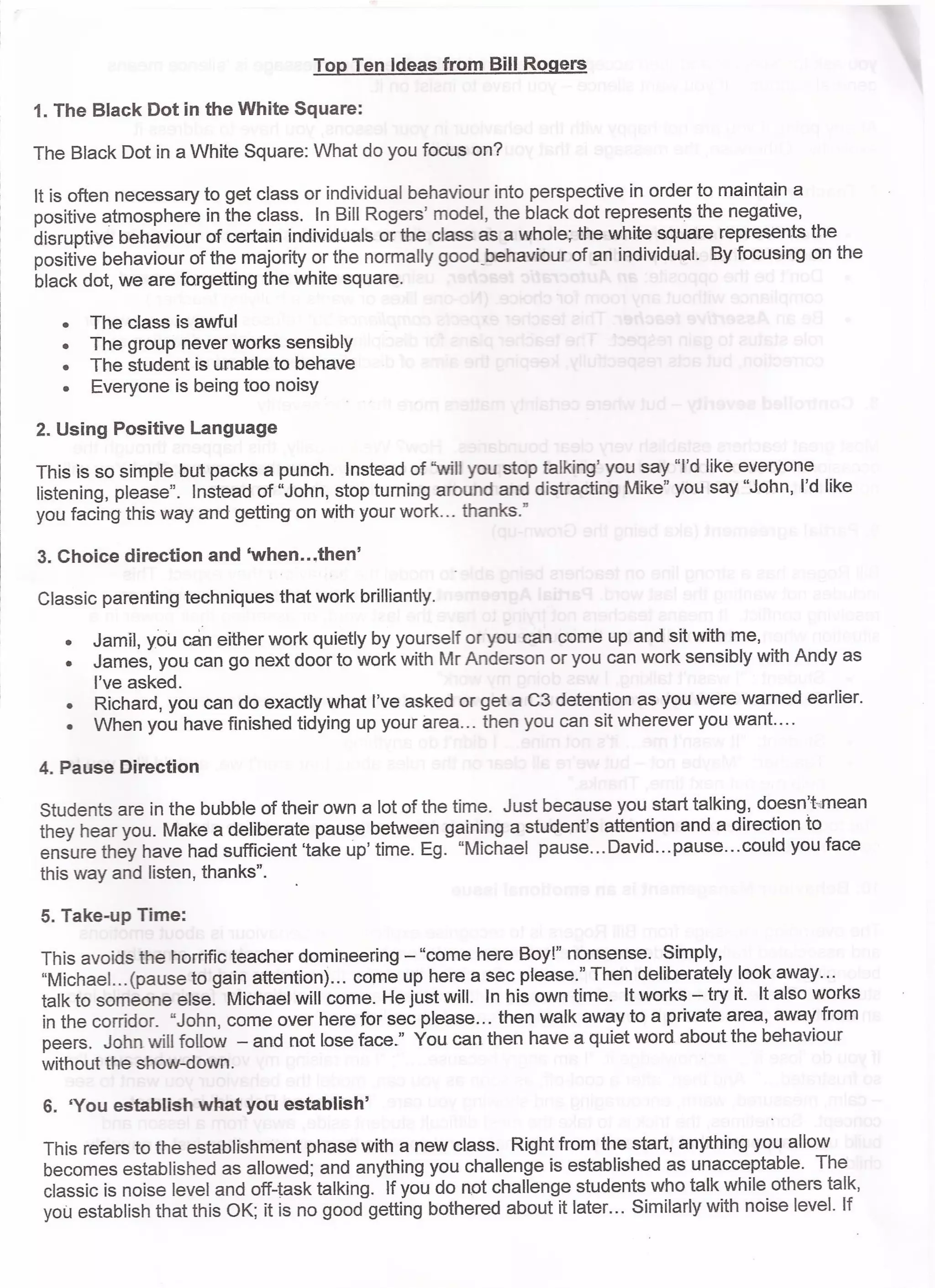 Top ten ideas from bill rogers a) | PDF