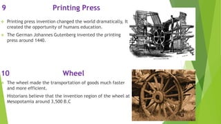 Top ten invention | PPT