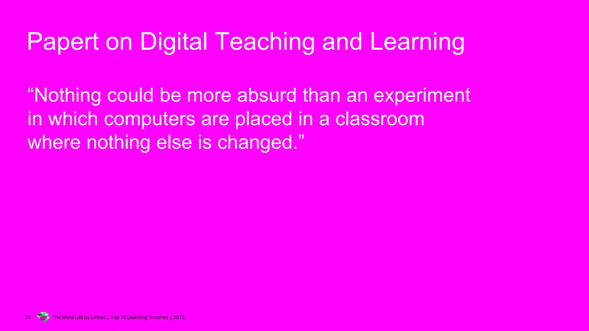 Top Ten Learning Theories for Digital and Collaborative Learning | PPT