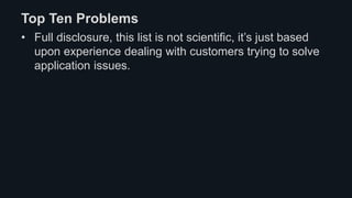 Top 10 Application Problems | PPTX