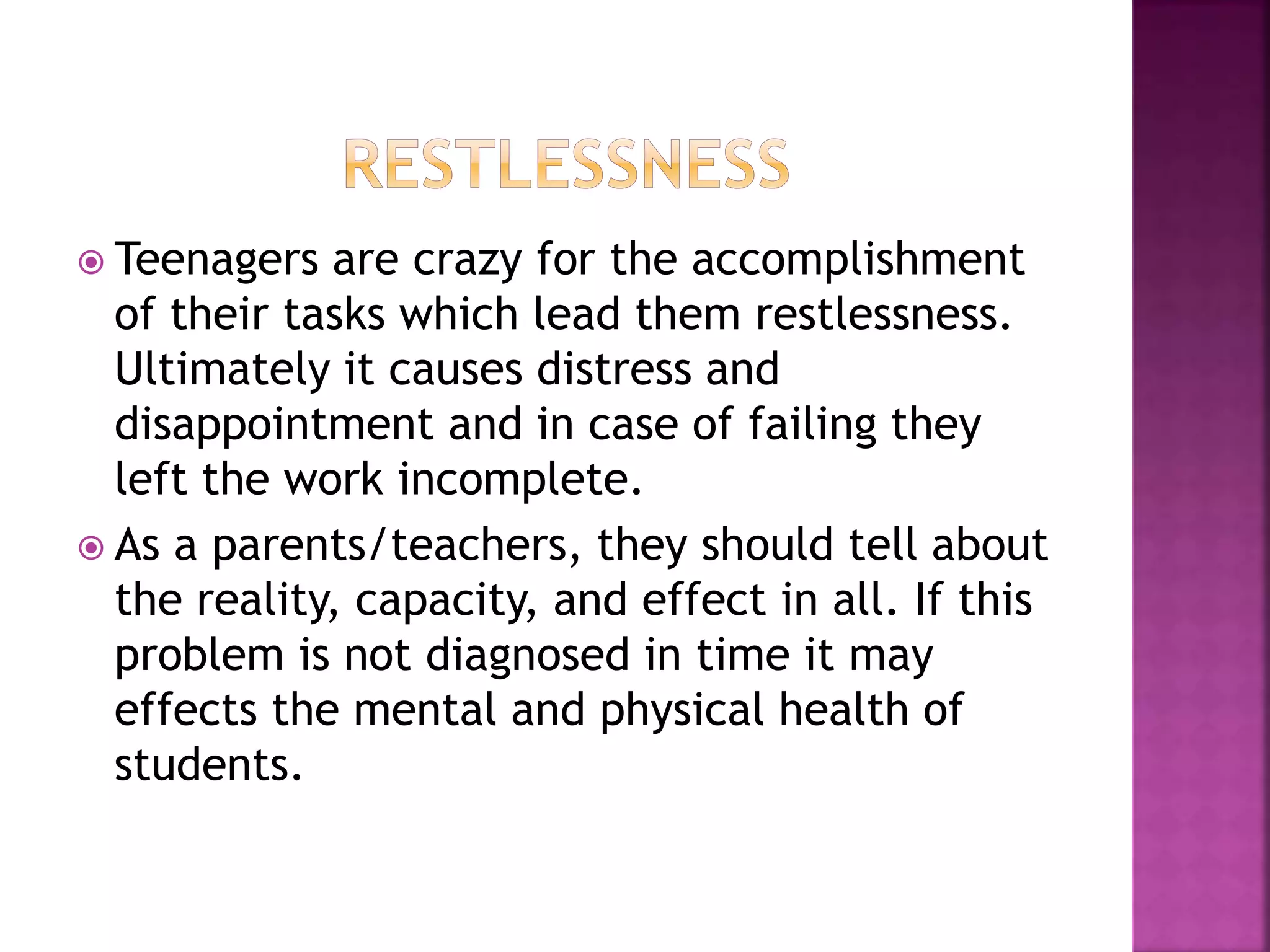 Top ten problems of teenagers | PPTX