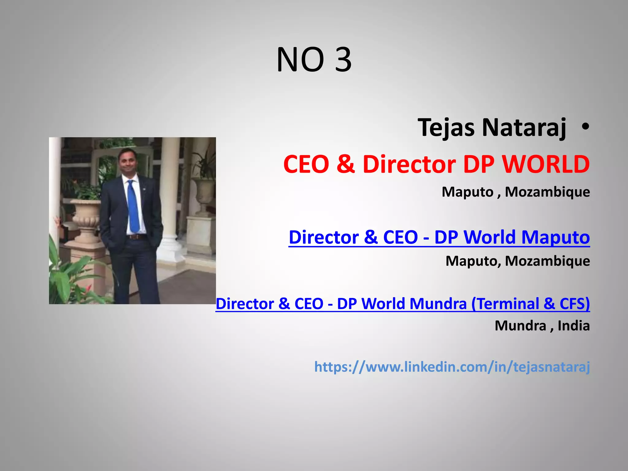 Top ten profile views at DP WORLD 2016 | PPTX