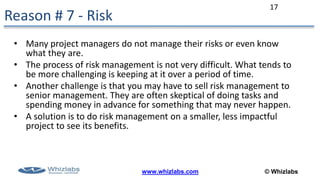 Top Ten Reasons For Project Failure - PMP Webinar | PPTX