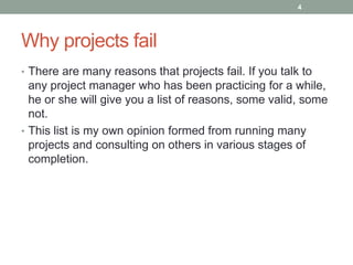 Top Ten Reasons Why Projects Fail | PPTX