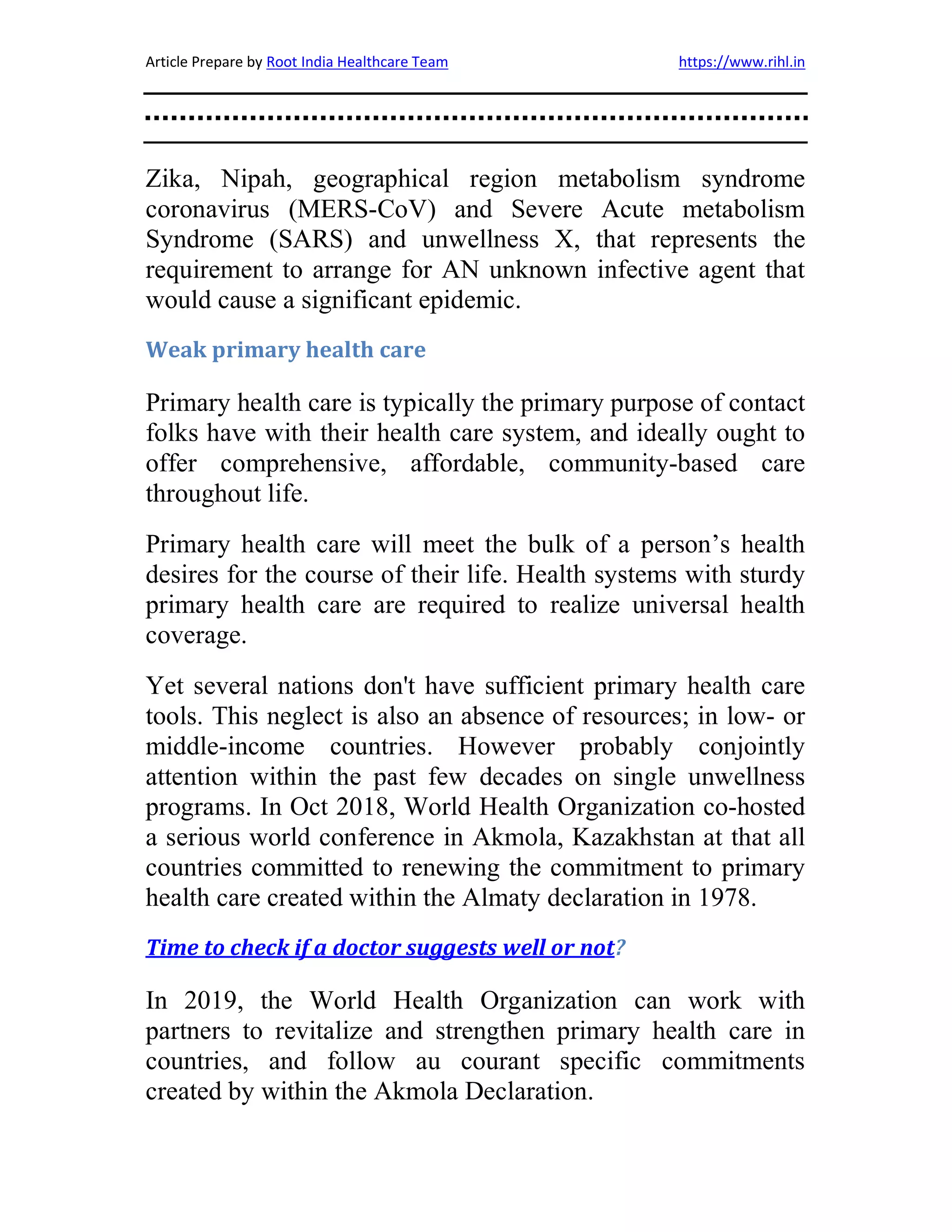 Top ten threats to global health, fact to know! | PDF