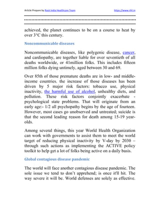 Top ten threats to global health, fact to know! | PDF