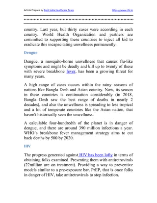 Top ten threats to global health, fact to know! | PDF