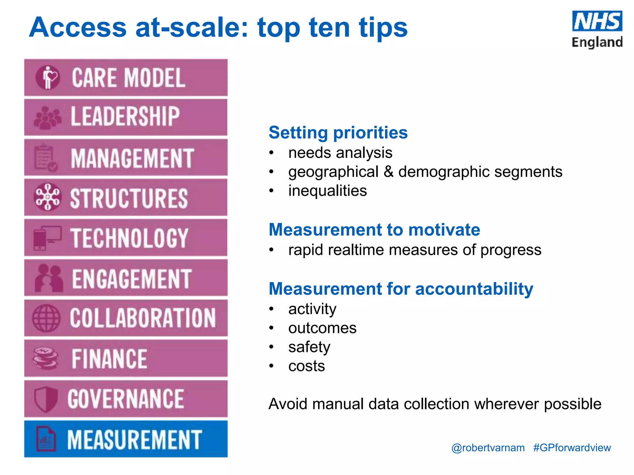 Top ten tips for improving access at scale (brief overview) | PPT