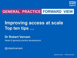 Top ten tips for improving access at scale (brief overview) | PPT