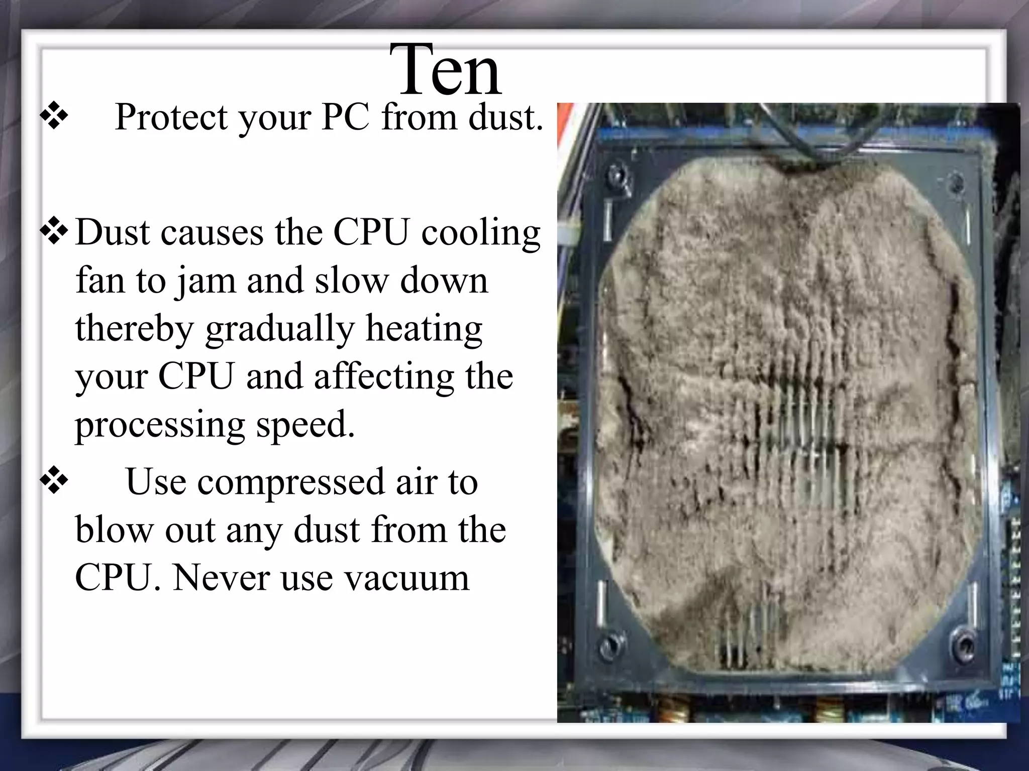 Top ten tips to improve system speed | PPSX