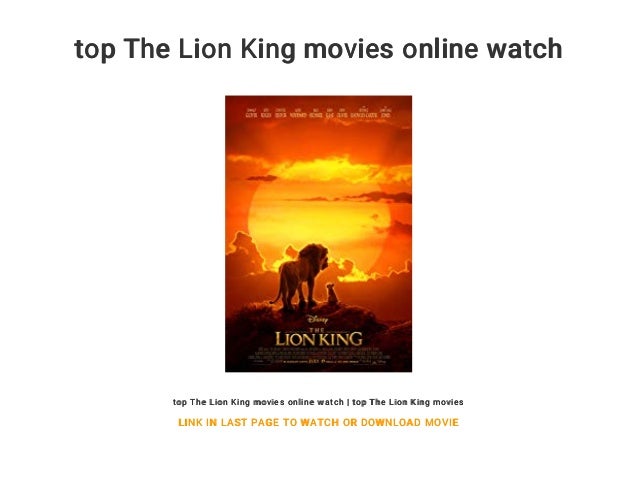 top The Lion King movies online watch
