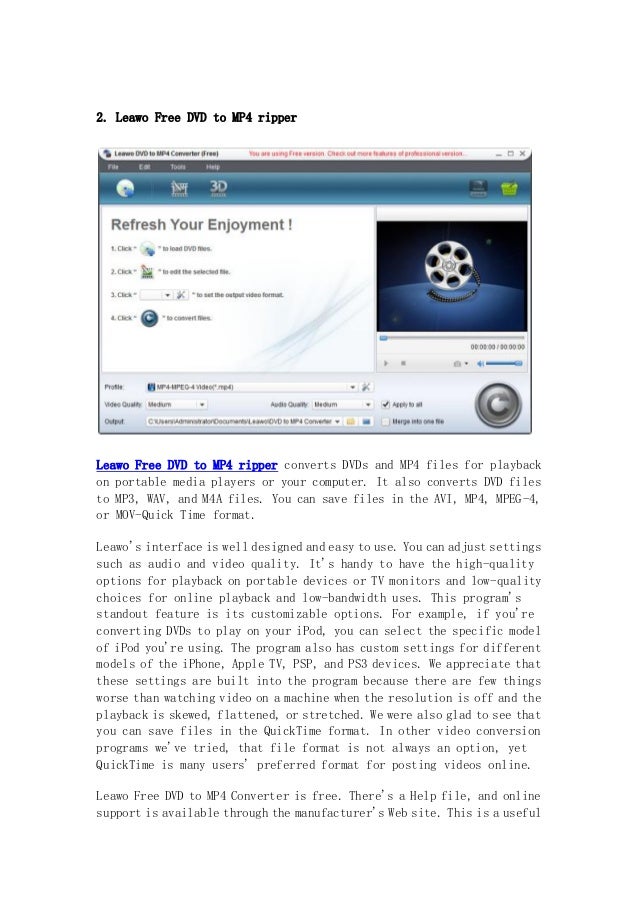 Leawo free dvd to psp converter - bellpaas