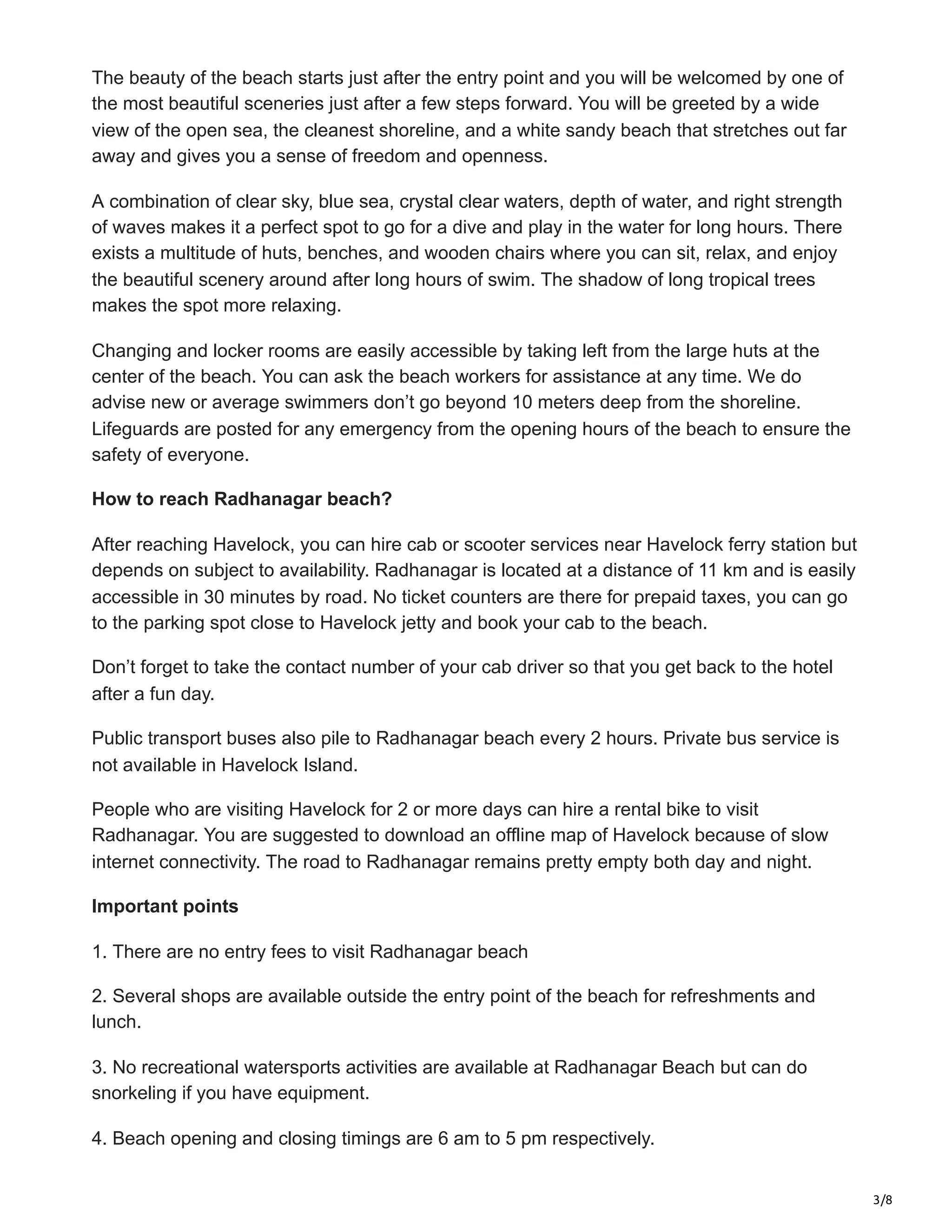 Explore the top 3 must-visit places on Havelock Island | PDF