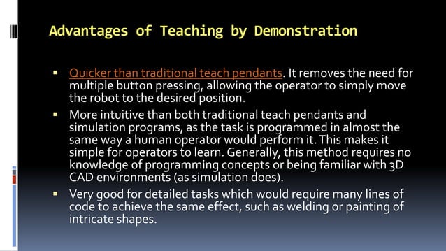 Top three robot programming methods (teaching) | PPTX