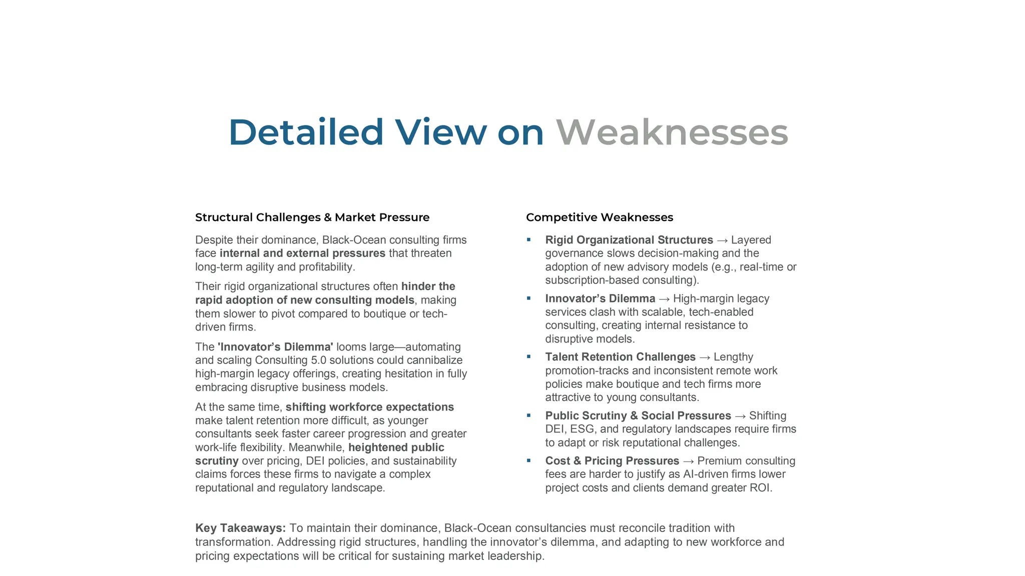 SWOT Analysis, Top-Tier Consulting Firms in 2025 | PDF