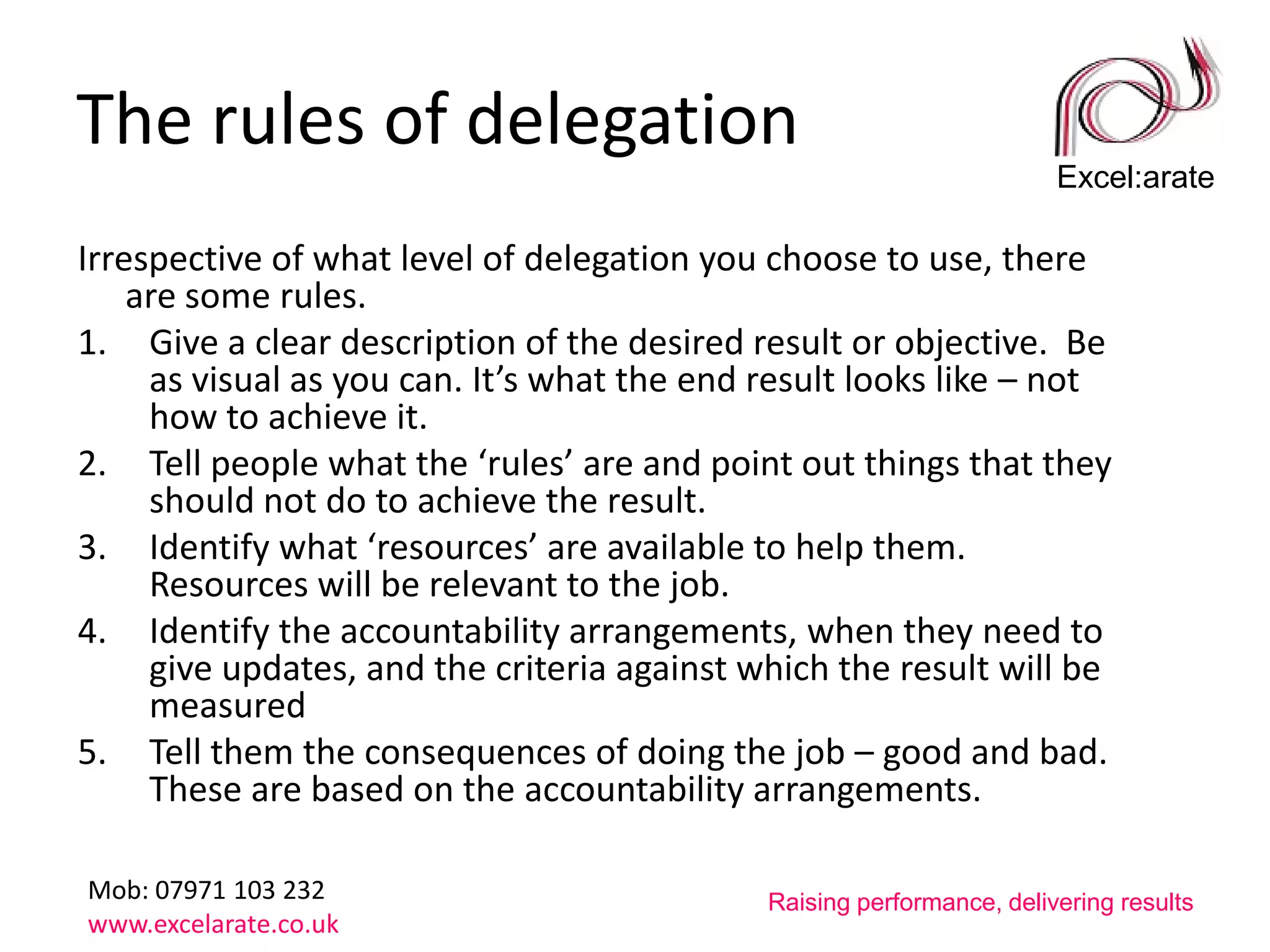 Top tips for effective delegation | PPT