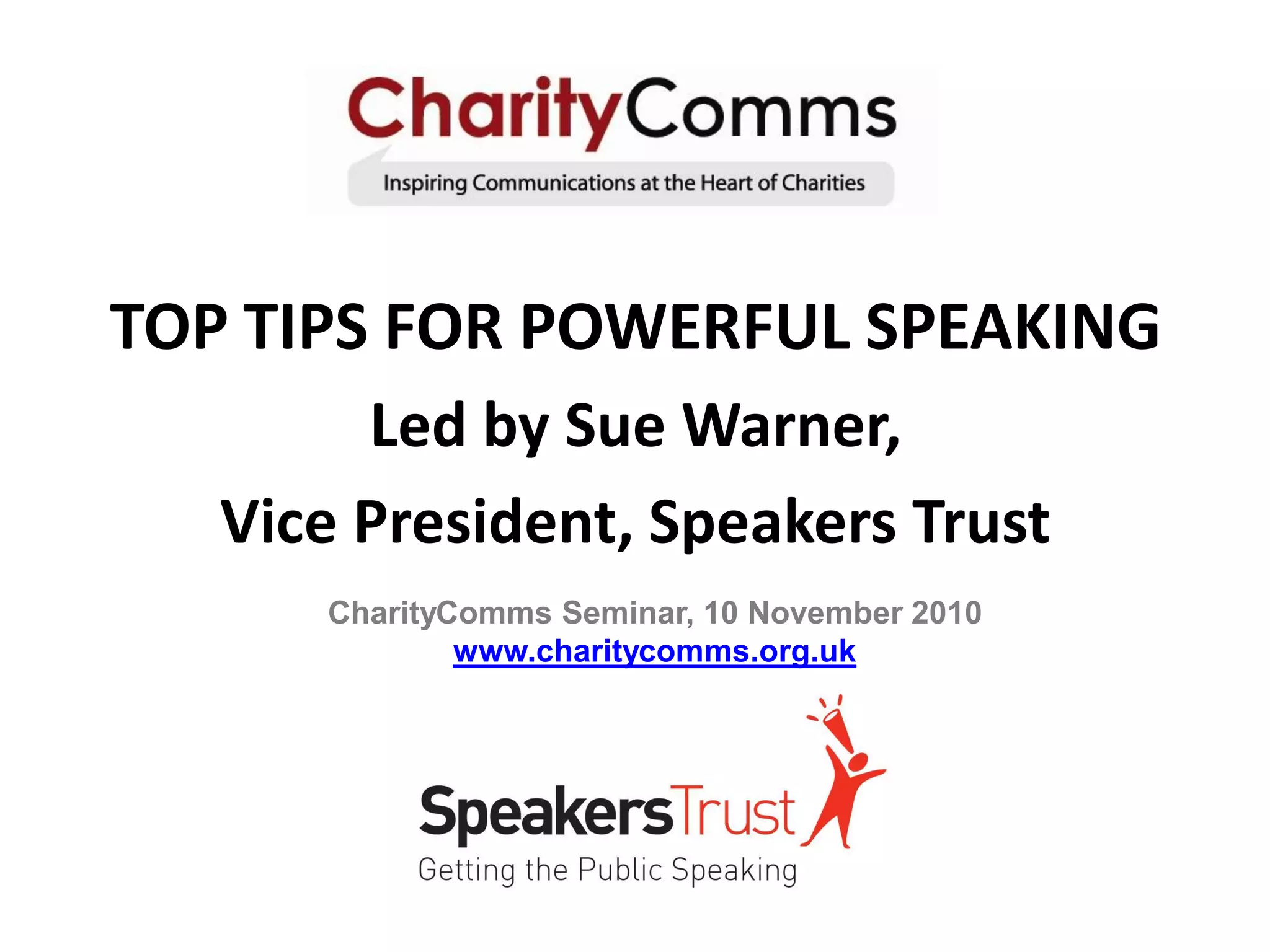 Top Tips for Powerful Public Speaking | PDF | Business Expos & Conferences | Events