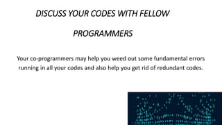 Top tips for programming students | PPTX