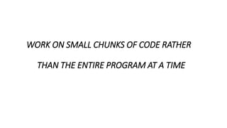 Top tips for programming students | PPTX