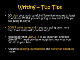 Top tips info and ideas foundation revision | PPTX
