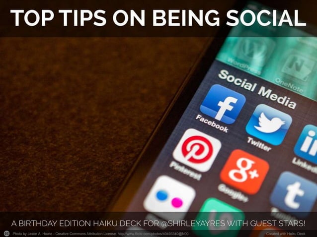 Top Tips on Being Social