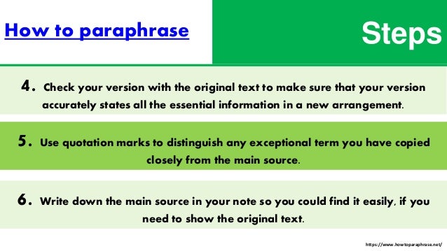 Top tips on how to paraphrase